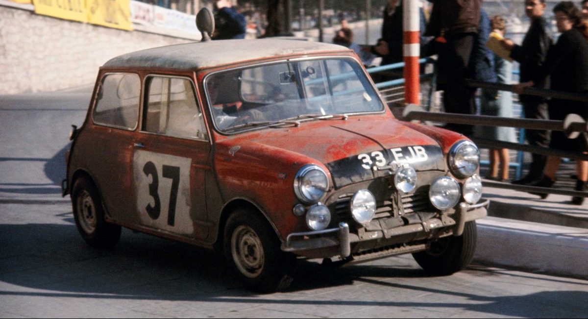Paddy Hopkirk with Henry Liddon in the Mini Cooper 33 EJB - Historic ...